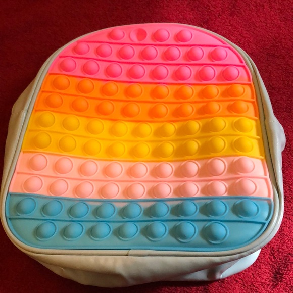 Accessories | Popit Backpack Small Light Blue W Pastel Colored Pop Its ...